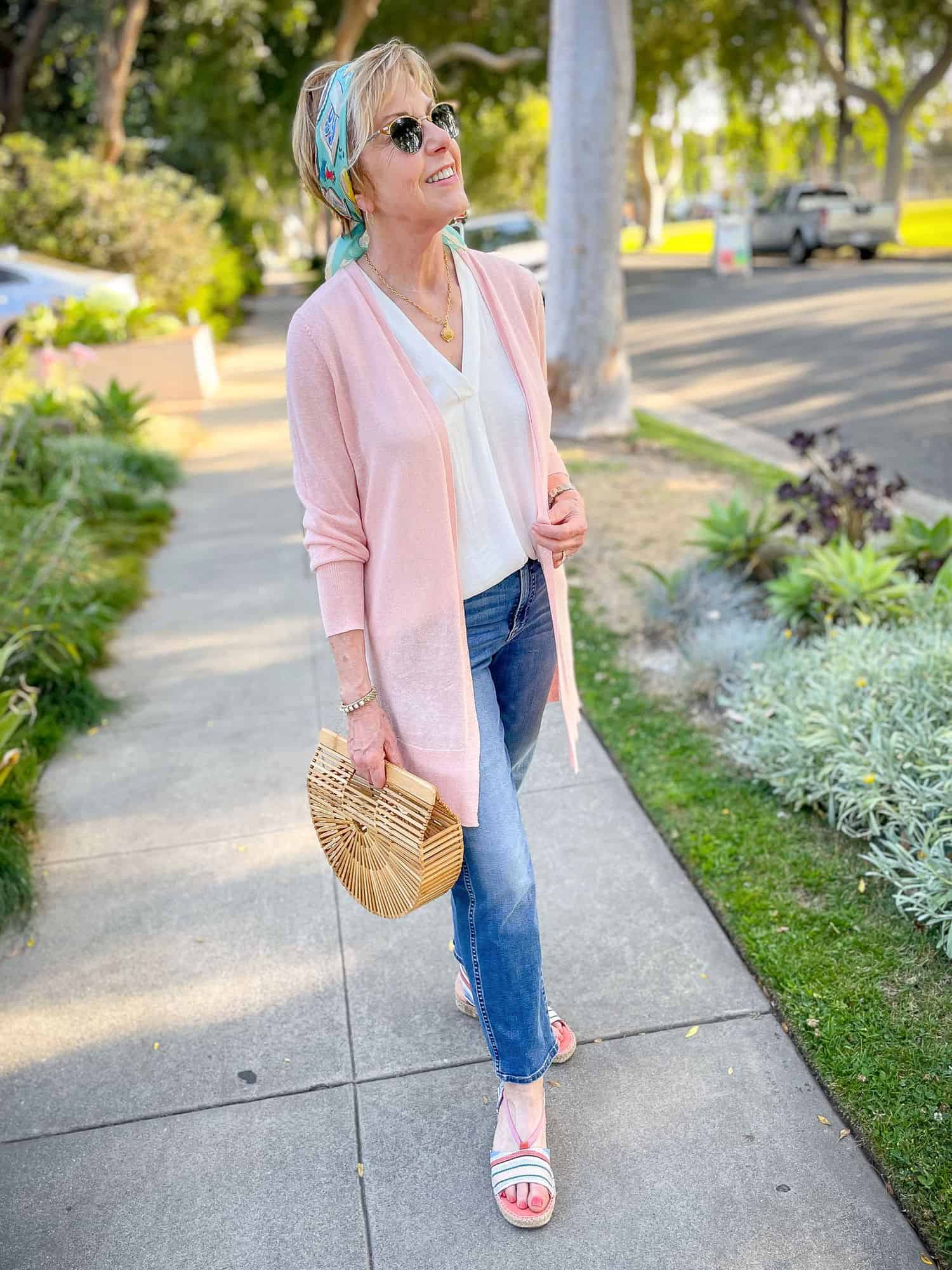 A pink and blue summer outfit - une femme x susan blakey