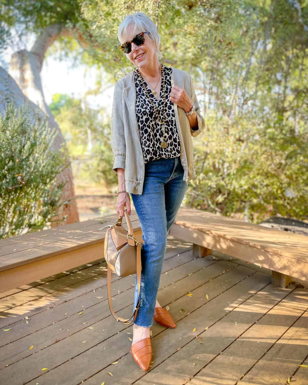 Leopard print top outfit ideas - une femme x susan blakey